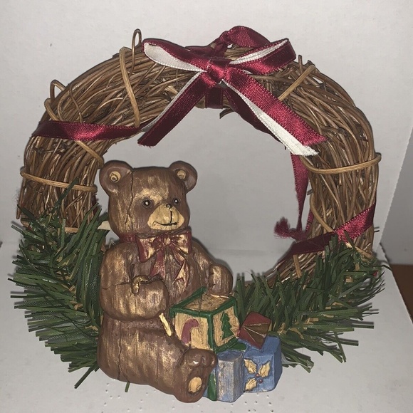 Russ Berrie | Holiday | Vintage Russ Berrie And Company Wood Bear On A ...